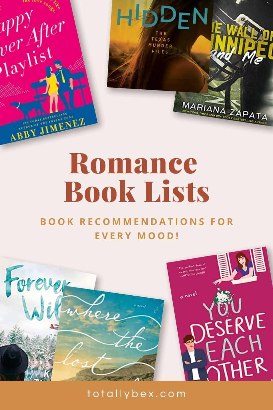 Romance Book Lists - Find your next amazing read! | Totally Bex